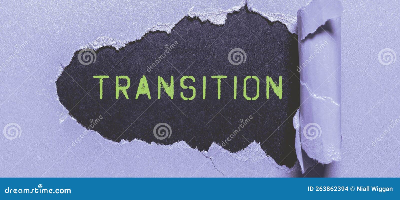 Hand Writing Sign Transition. Word Written on a Dramatic or Sweeping ...