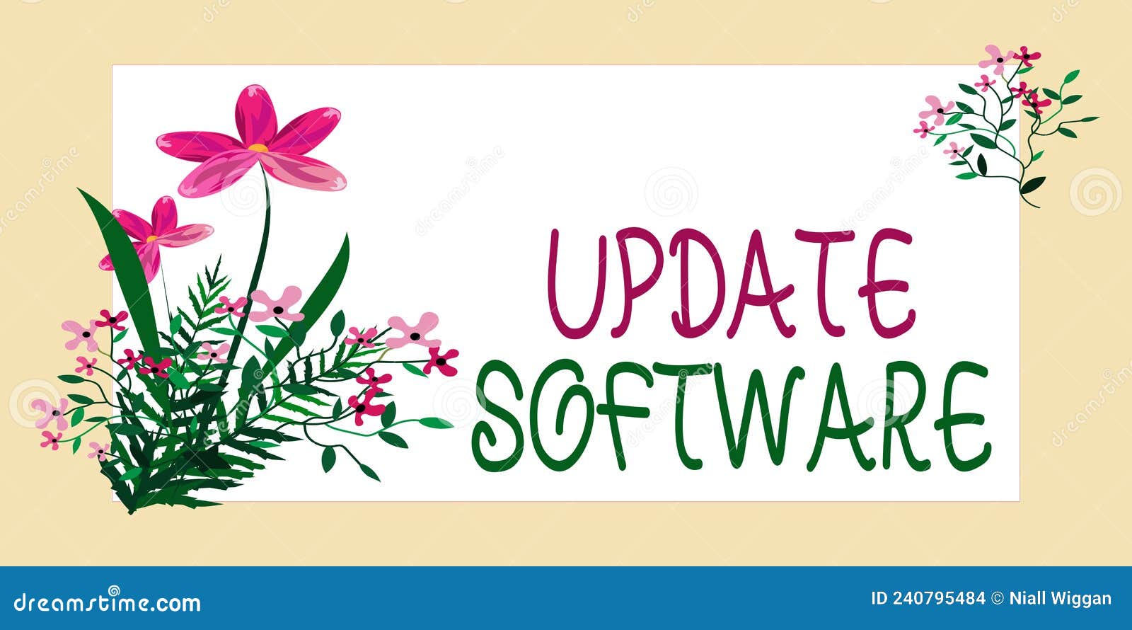 Hand Writing Sign Update Software Business Approach Replacing Program With A Newer Version Of
