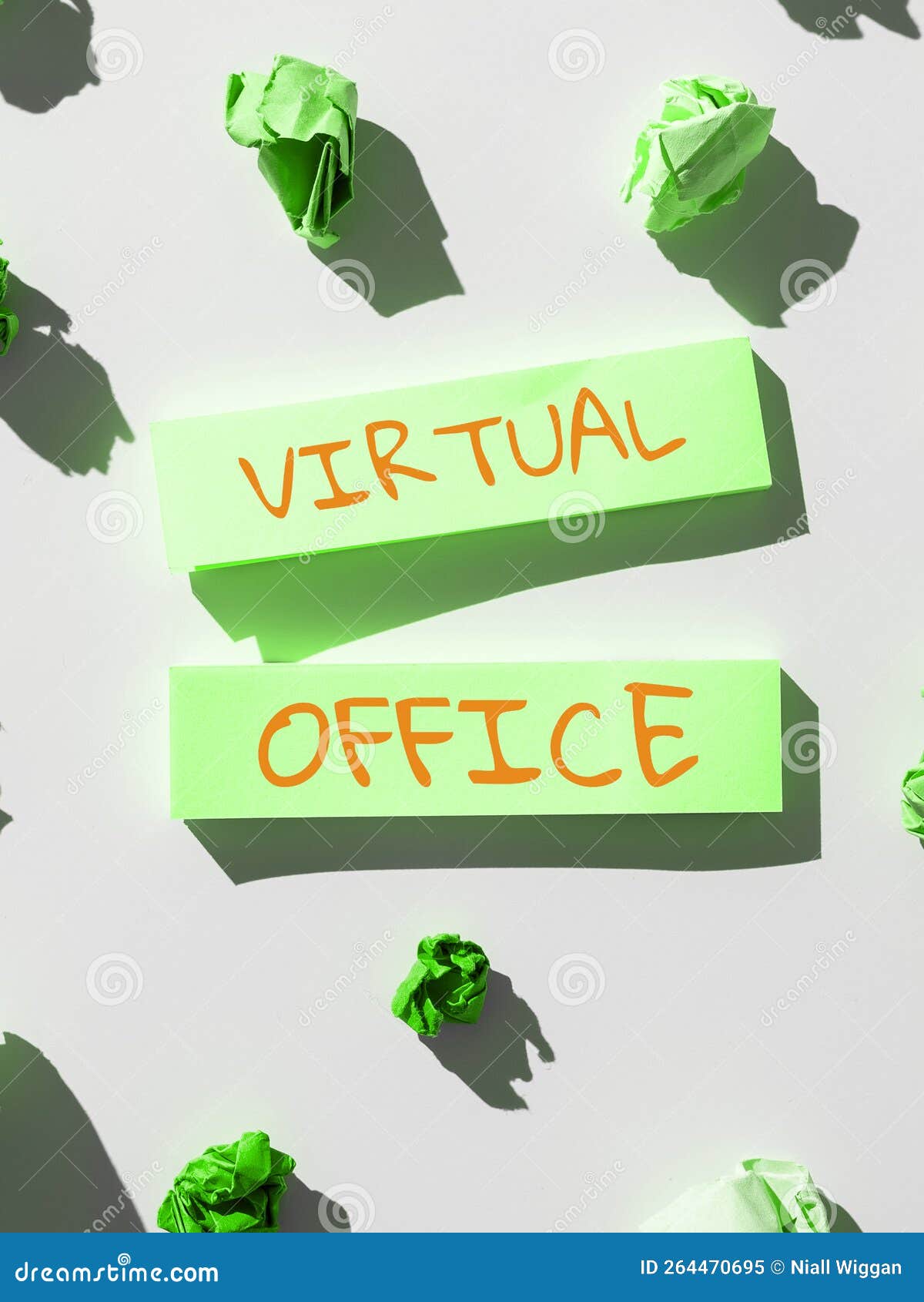 Hand Writing Sign Virtual Office. Concept Meaning Mobile Work ...