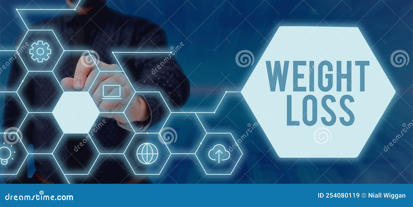 Hand Writing Sign Weight Loss. Internet Concept Decrease in Body Fluid ...