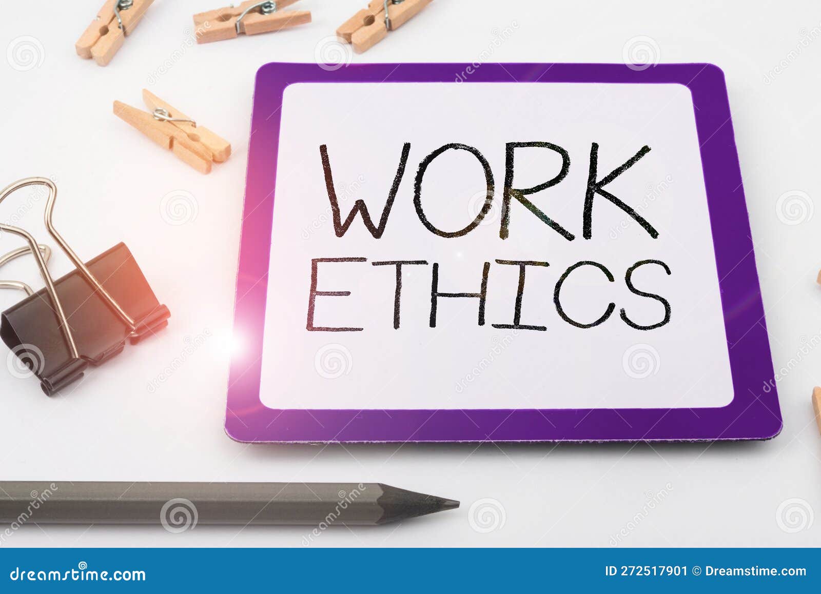 Hand Writing Sign Work Ethics. Conceptual Photo a Set of Values ...