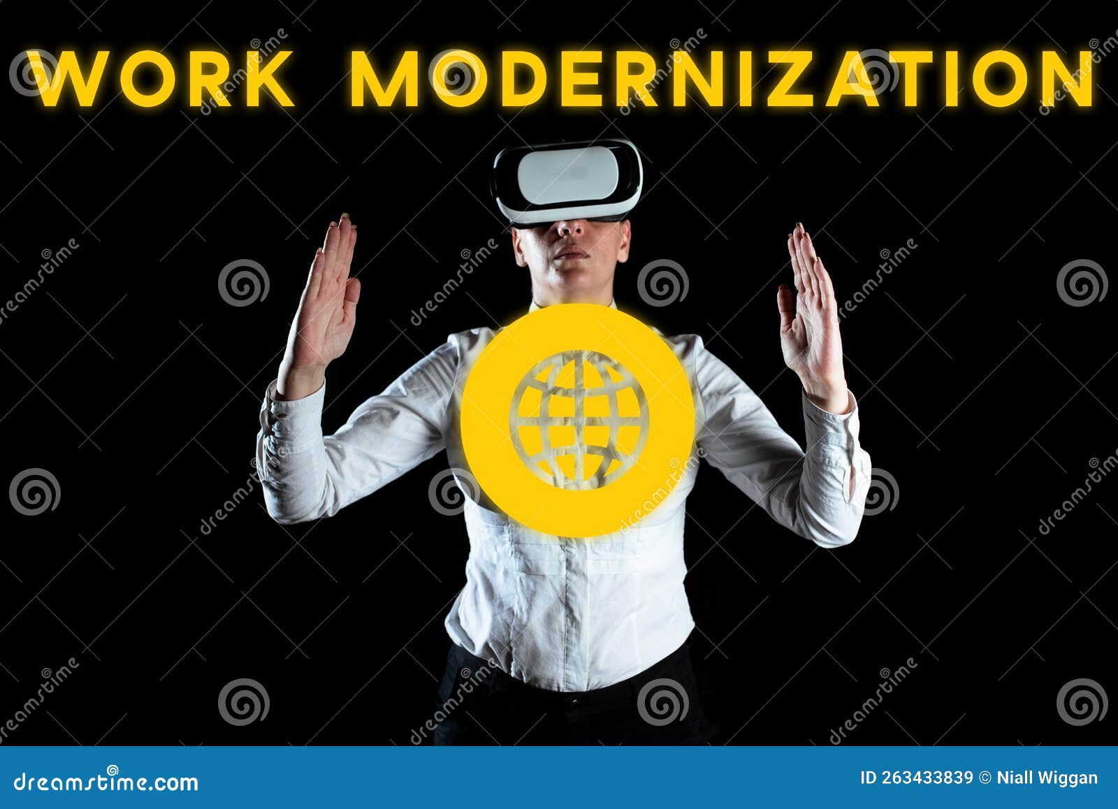 Hand Writing Sign Work Modernization. Concept Meaning Changing Product ...