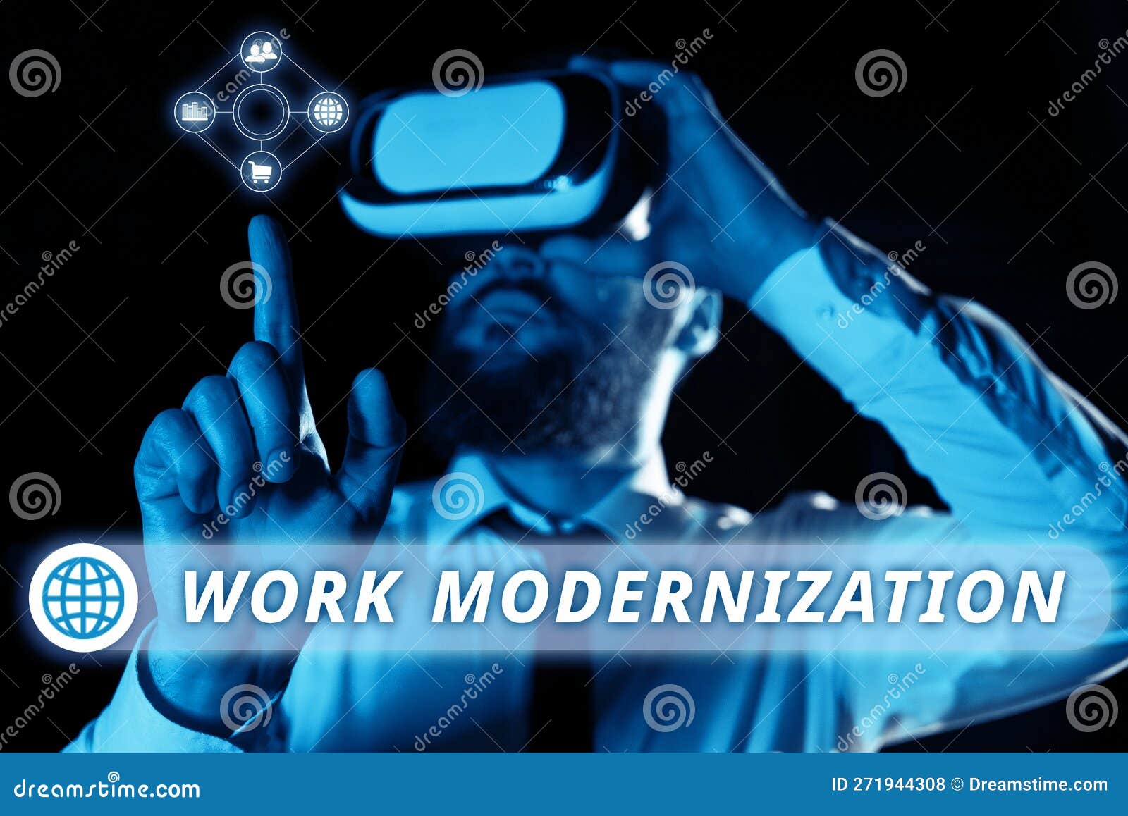 Hand Writing Sign Work Modernization. Concept Meaning Changing Product ...