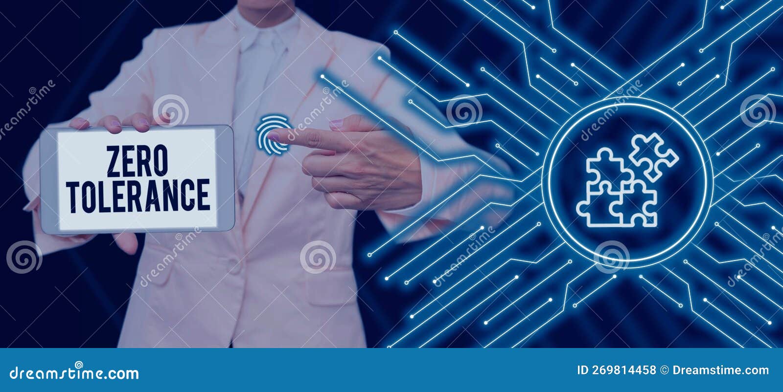 Writing Displaying Text Zero Tolerance. Business Approach Refusal To ...