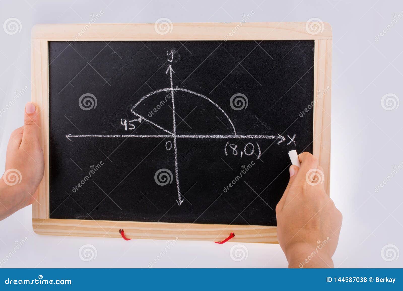 Hand Writing Solution To Maths Problem on Board Stock Photo - Image of ...
