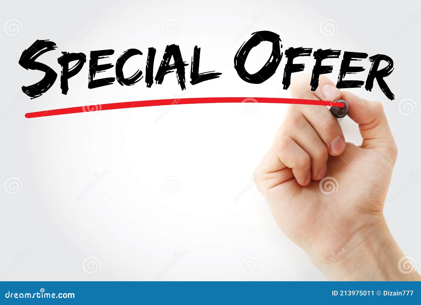 Hand Writing Special Offer with Marker, Business Concept Background ...