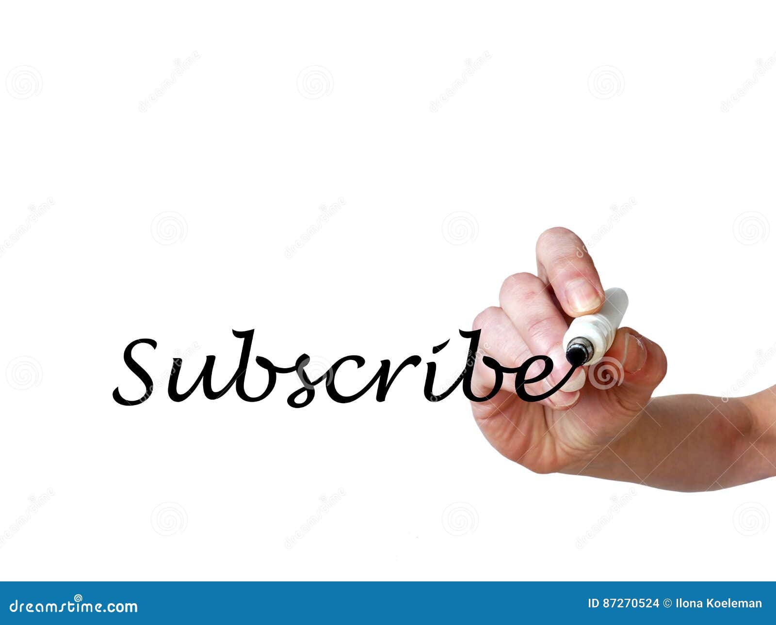 Hand Writing Subscribe with Black Marker Stock Photo - Image of develop ...