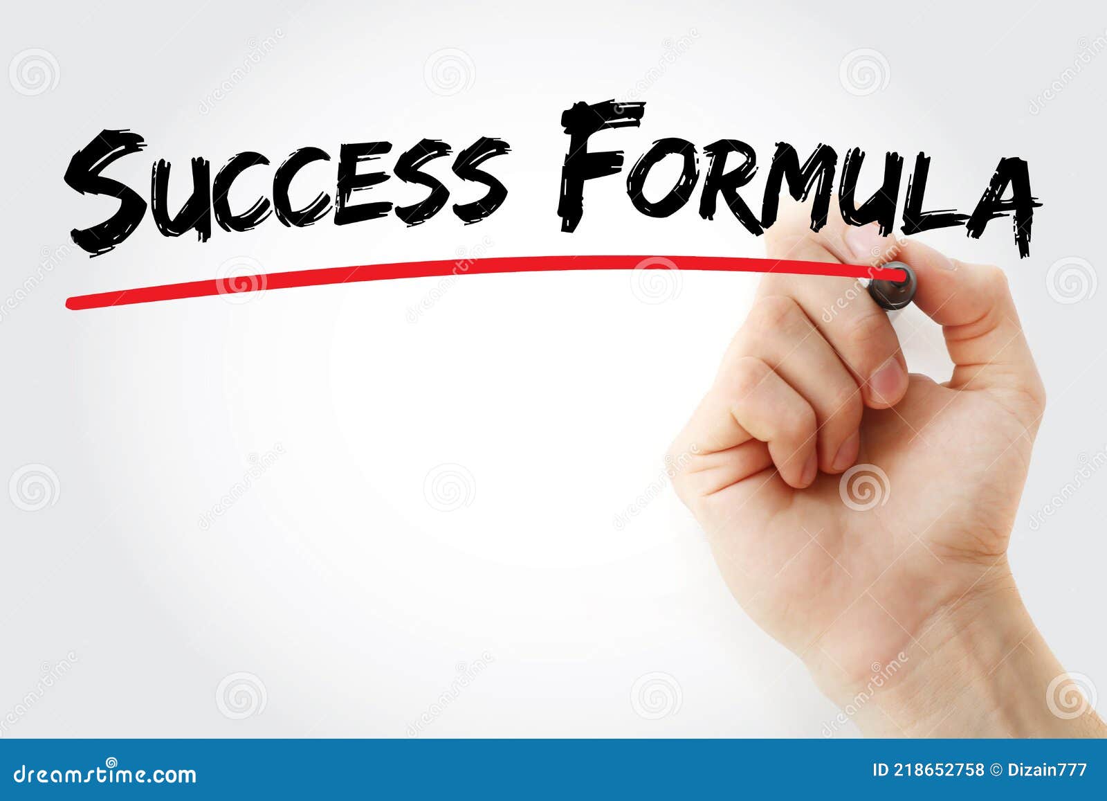 Hand Writing Success Formula with Marker, Business Concept Stock Photo ...
