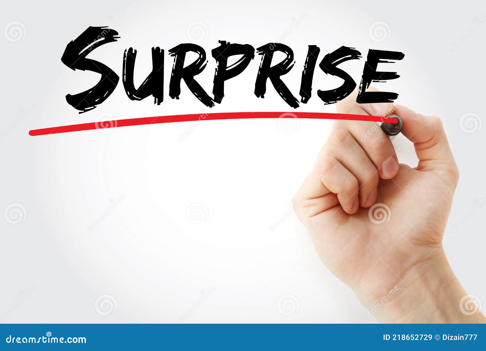 Hand Writing Surprise with Marker, Business Concept Stock Image - Image ...
