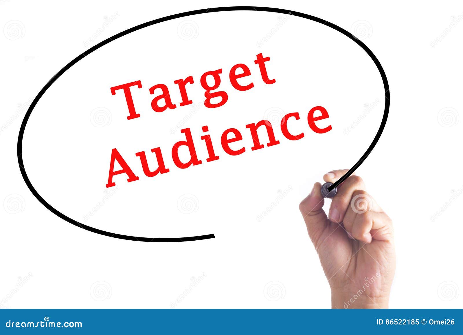 Hand Writing Target Audience on Transparent Board Stock Image - Image ...