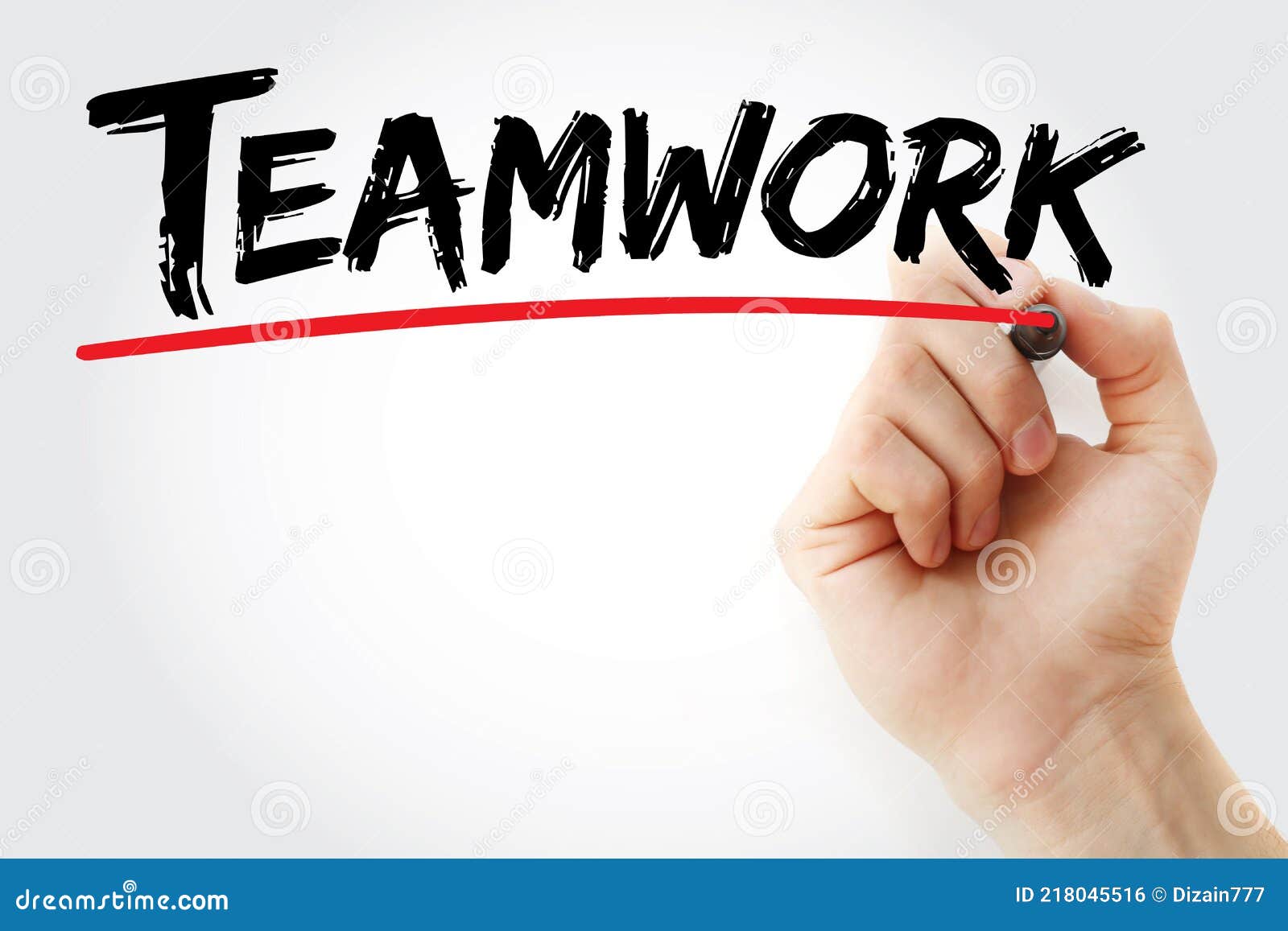 Hand Writing Teamwork with Marker, Business Concept Stock Photo - Image ...