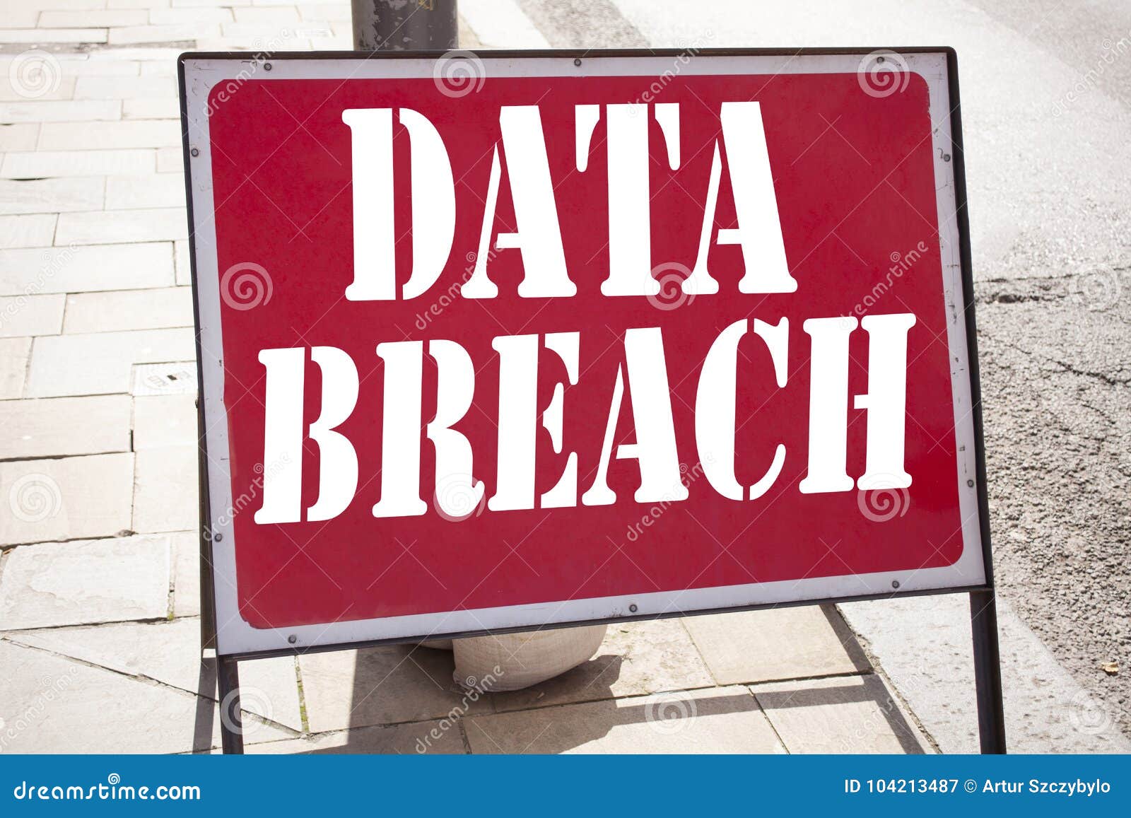 Hand Writing Text Caption Inspiration Showing Data Breach Concept ...