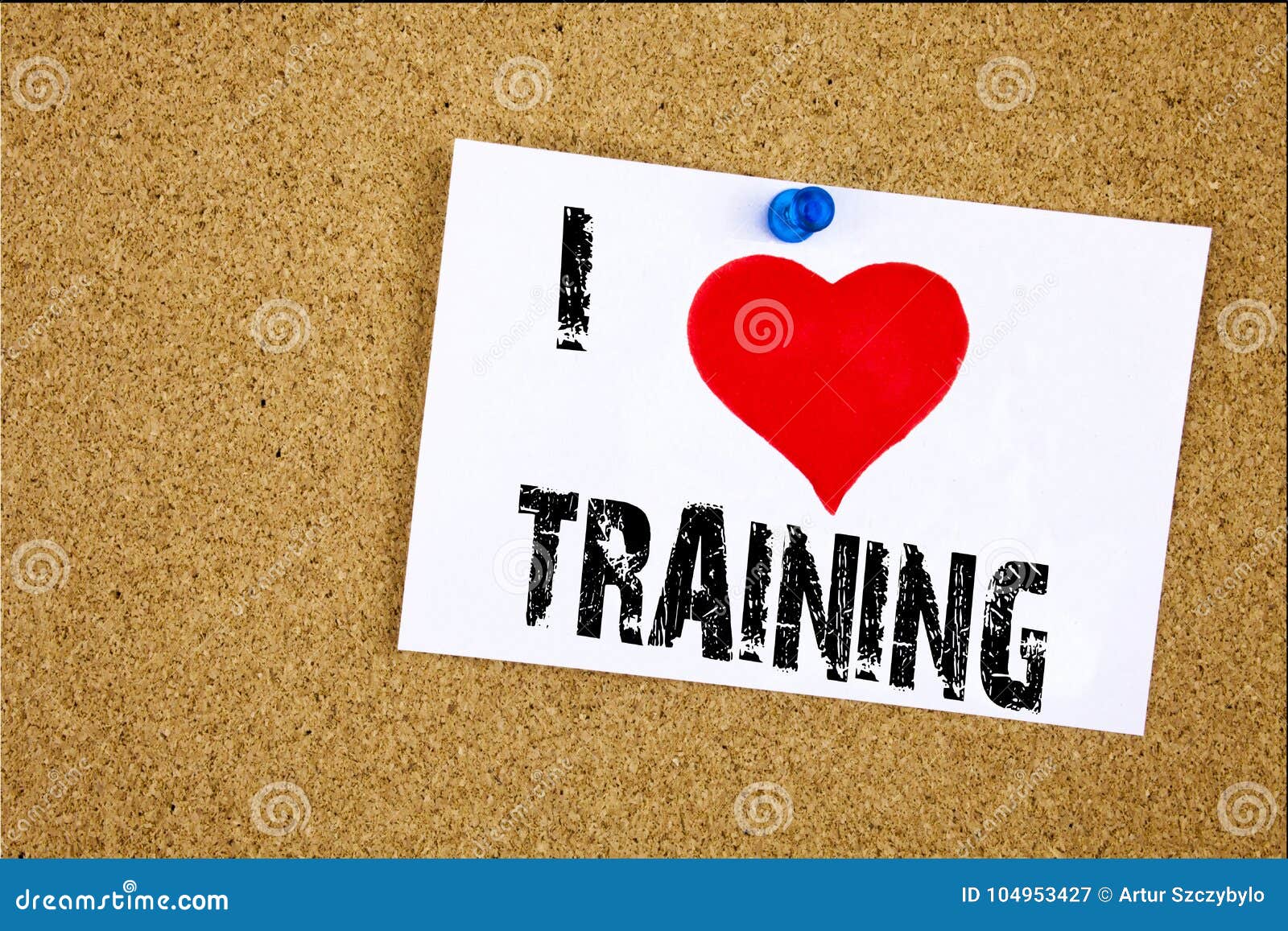 Hand Writing Text Caption Inspiration Showing I Love Training Concept ...