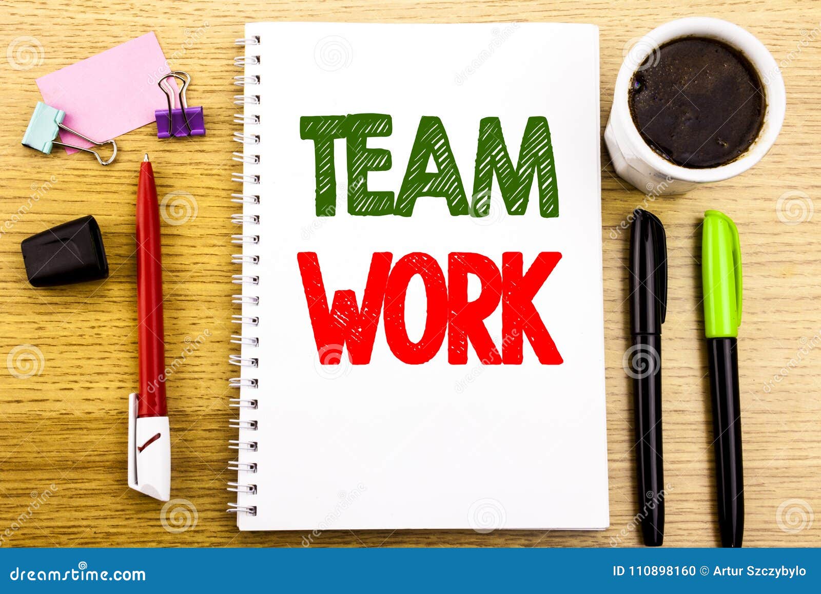 Hand Writing Text Caption Showing Team Work. Business Concept for ...