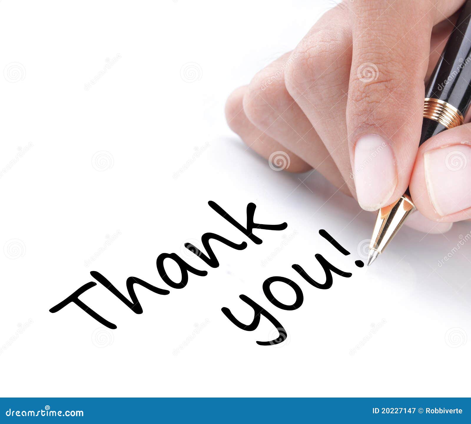 Hand Writing Thank You Royalty Free Stock Photography - Image: 20227147