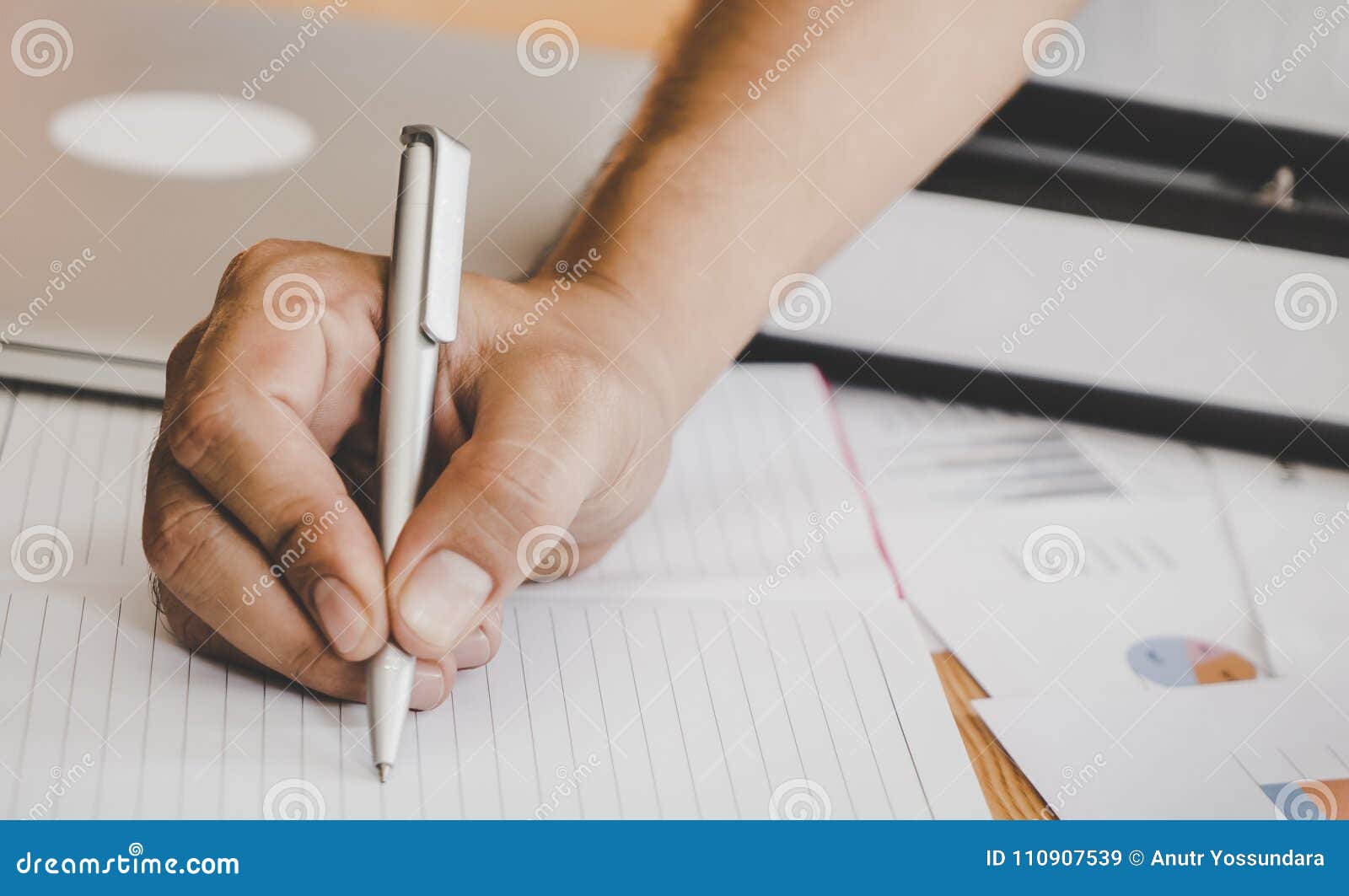 Hand Writing on To Notebook on Office Desk Stock Image - Image of table ...