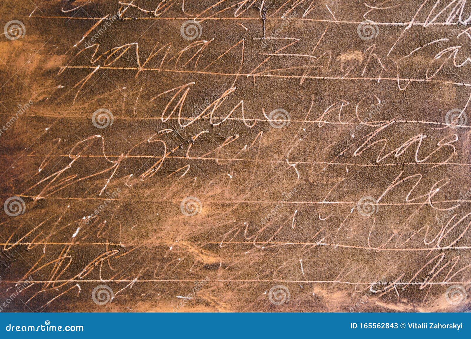 Hand Writing, Wall Writing, Graffiti Inscriptions on a Brown Wall Stock ...