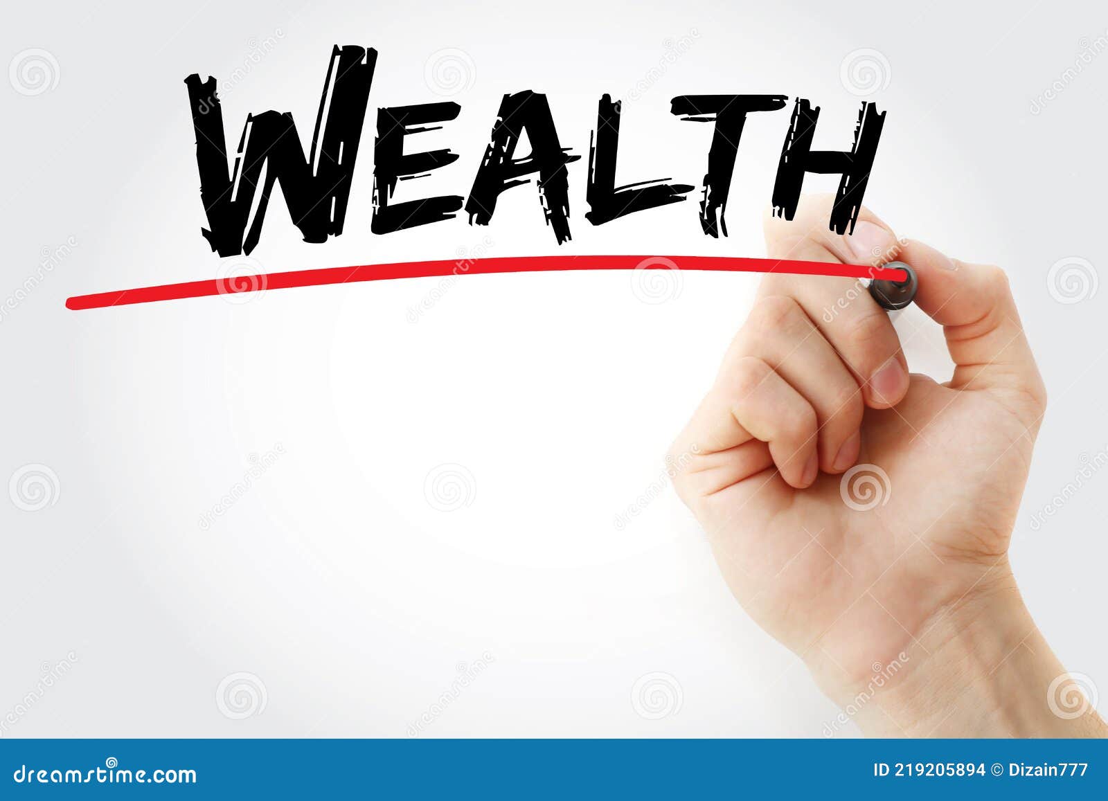 Hand Writing WEALTH with Marker, Business Concept Stock Photo - Image ...
