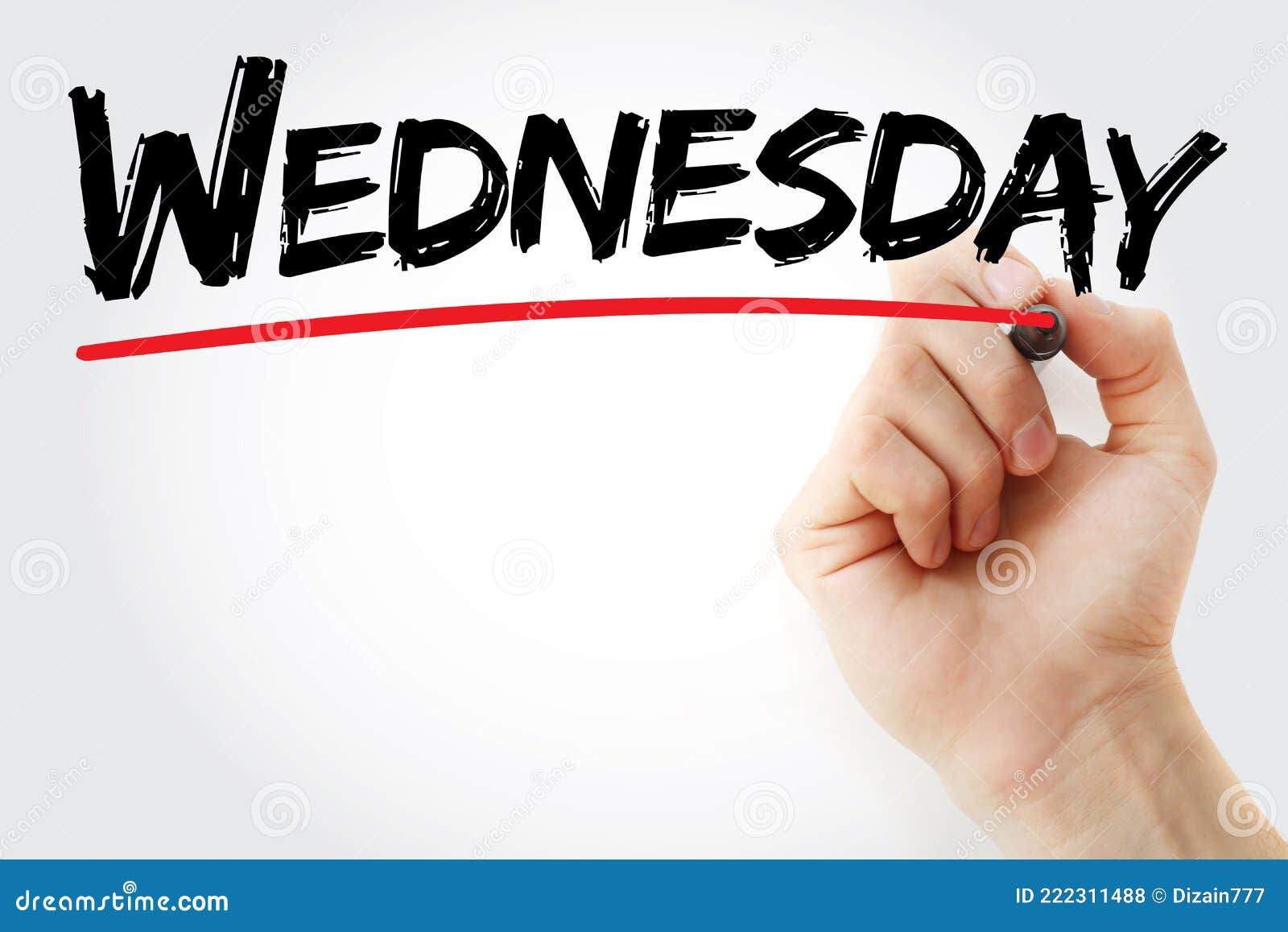 Hand Writing Wednesday with Marker, Concept Background Stock Photo ...