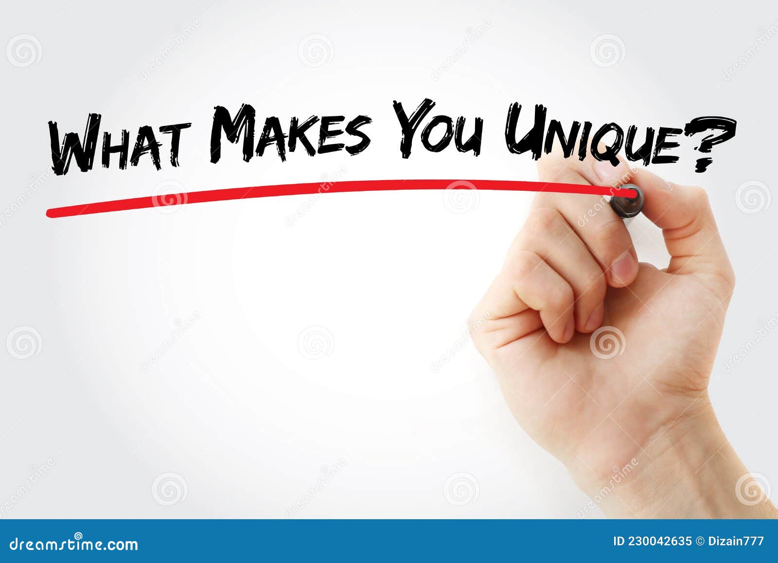 Hand Writing What Makes You Unique? with Marker, Concept Background ...