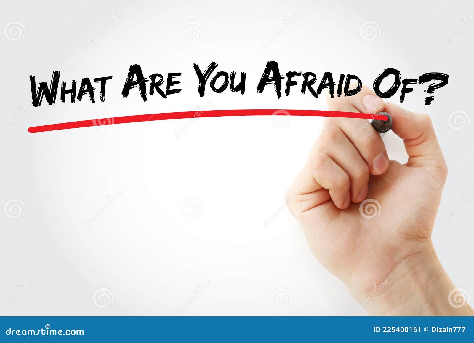 Hand Writing What are You Afraid of? with Marker, Concept Background ...
