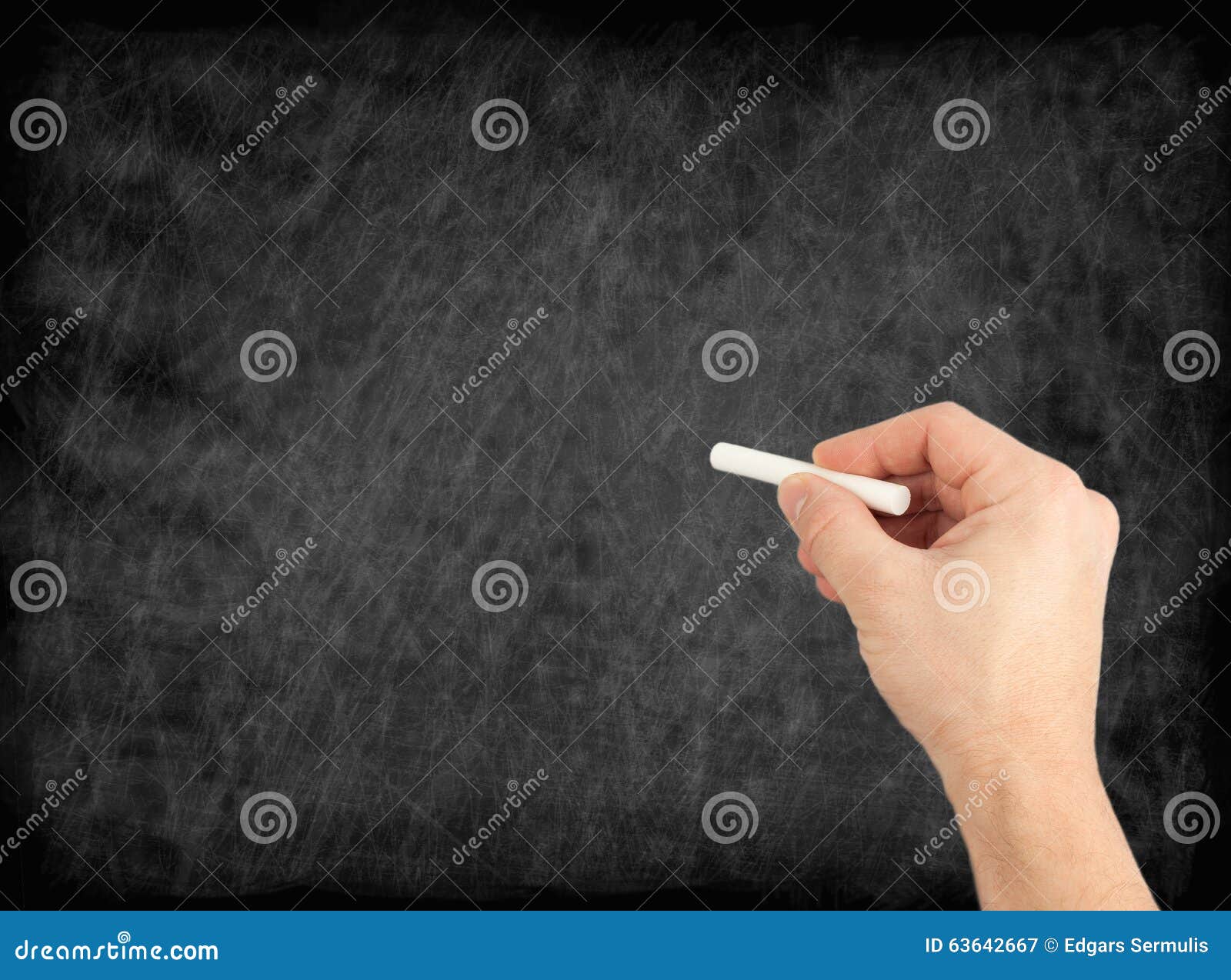 Hand Writing by White Chalk on a Blackboard. Useful As Background Space ...