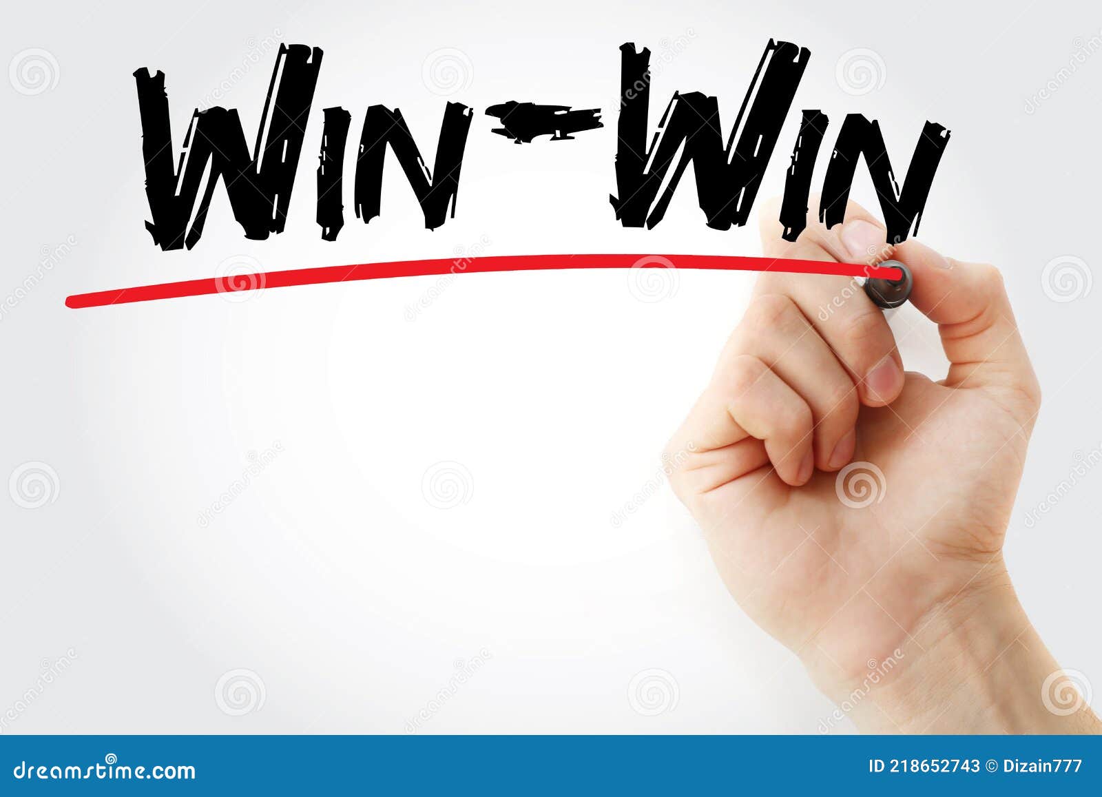 Hand Writing Win-Win with Marker, Business Concept Stock Image - Image ...
