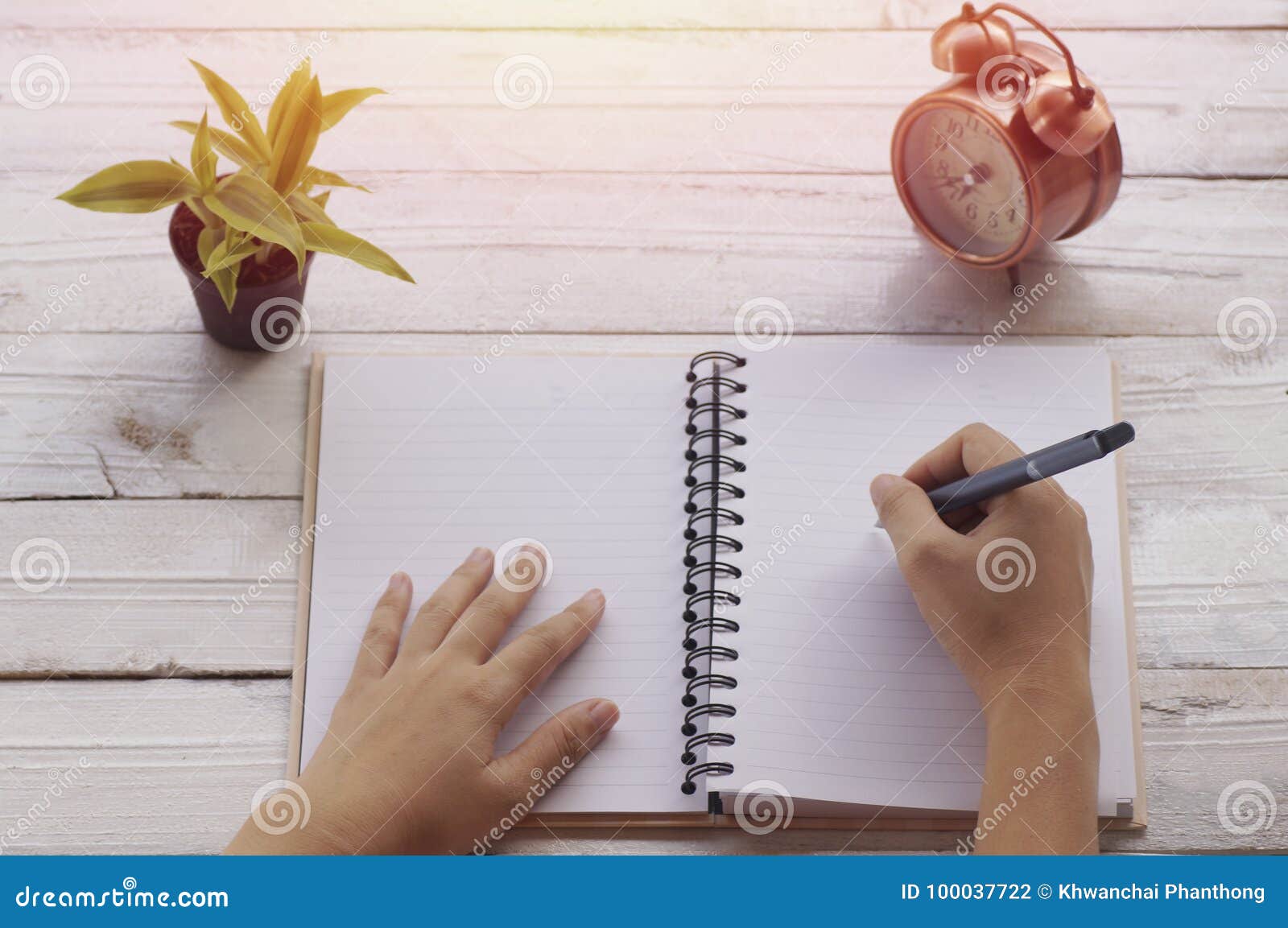 Hand writing on table stock photo. Image of desk, journal - 100037722