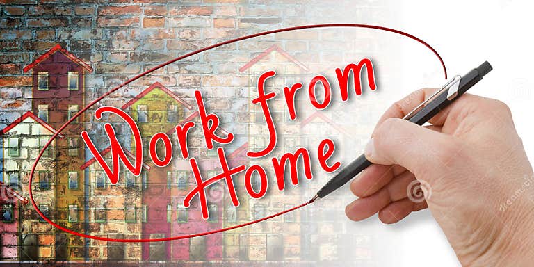 Hand Writing `Work from Home` Stock Photo - Image of connections, work ...