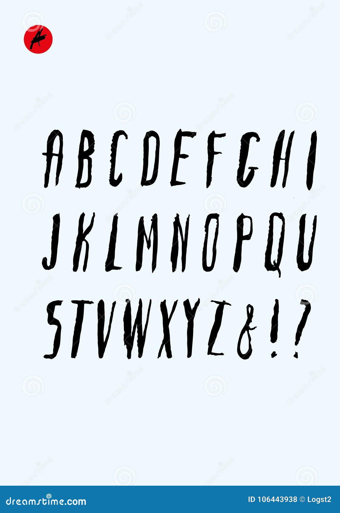 Hand Written Alphabet Vector Stock Vector - Illustration of graphic ...