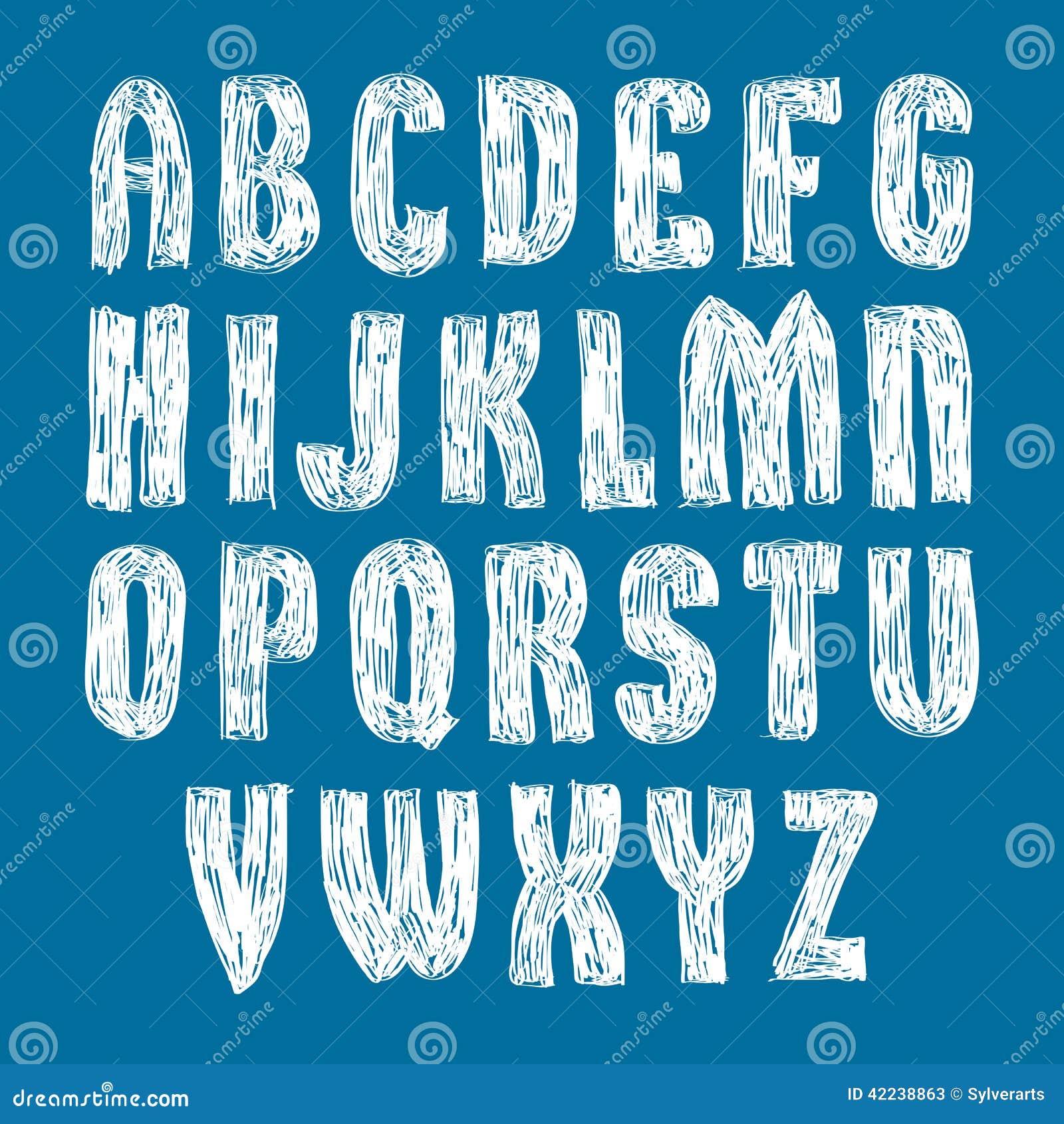 Hand Written Fresh Vector Font, Stylish Drawn Alphabet Letters S Stock ...