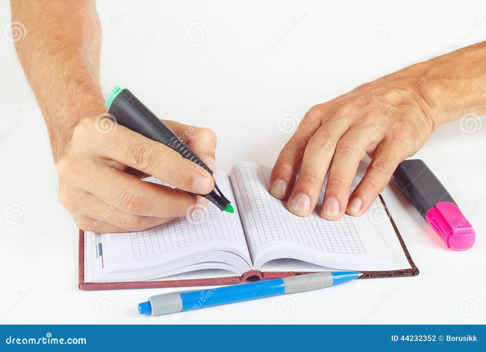 Hand Written in Marker a Notebook Stock Photo - Image of business ...