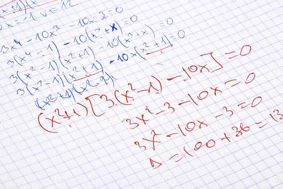 Hand written maths stock image. Image of mathematician - 4617297
