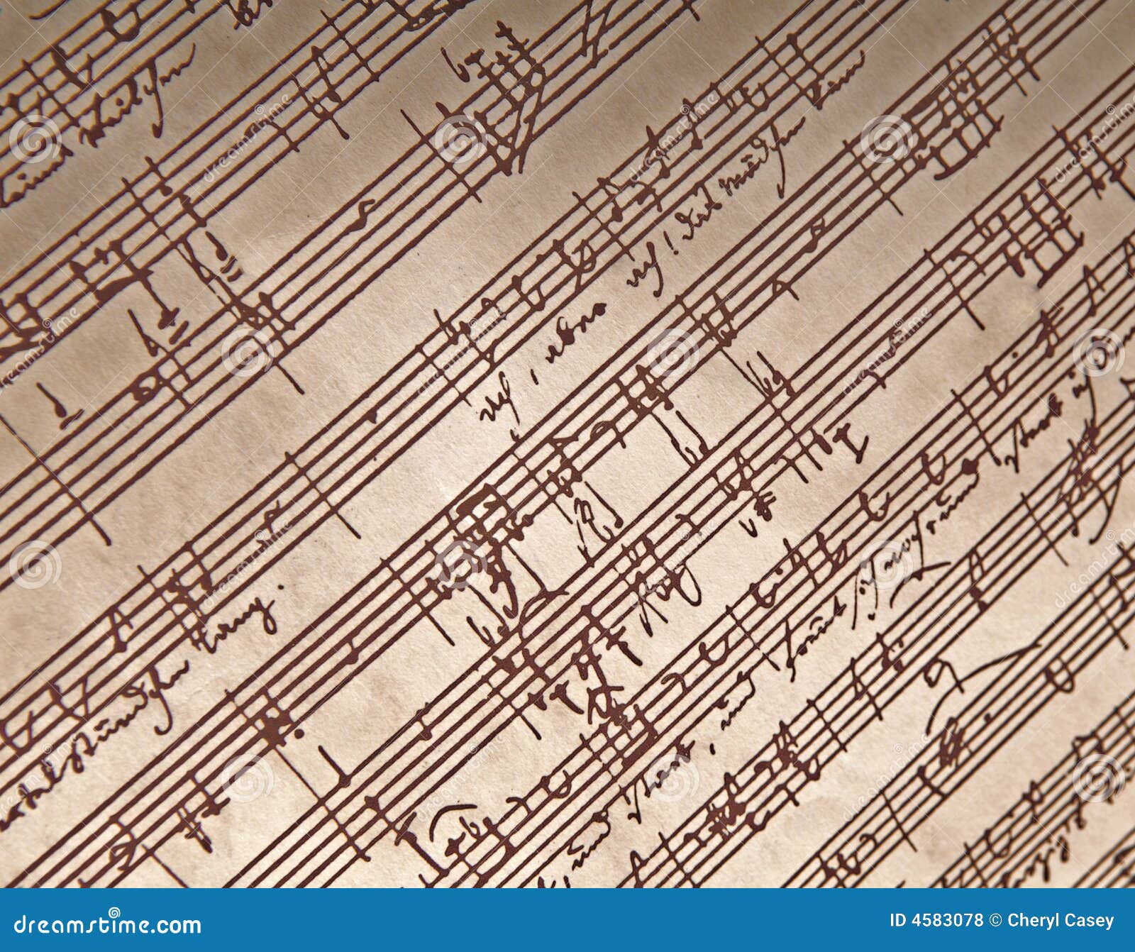 Hand- Written Musical Notes. Stock Image | CartoonDealer.com #25612279