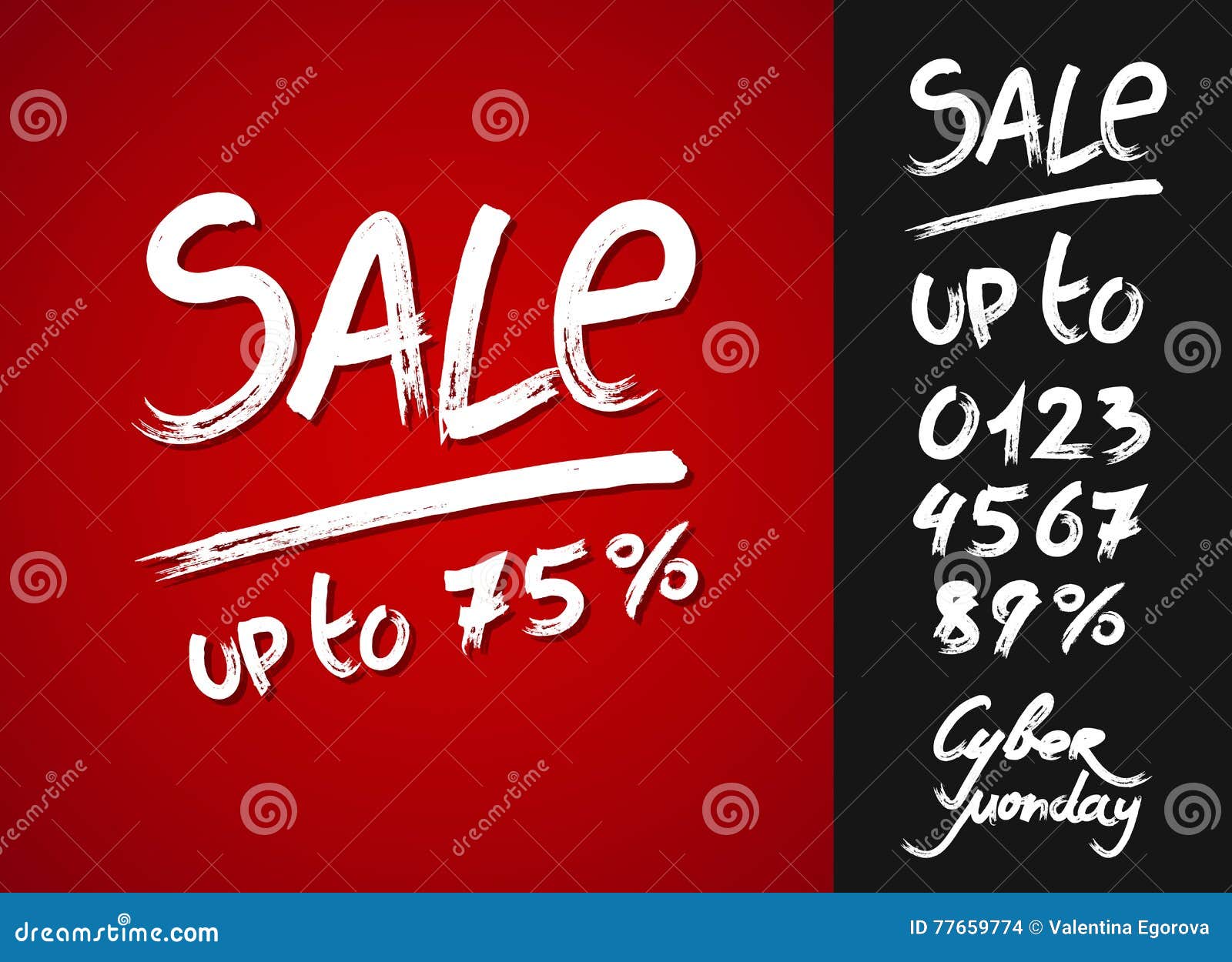 Hand Written Sale Sign Elements for Any Marketing Promotion. All ...