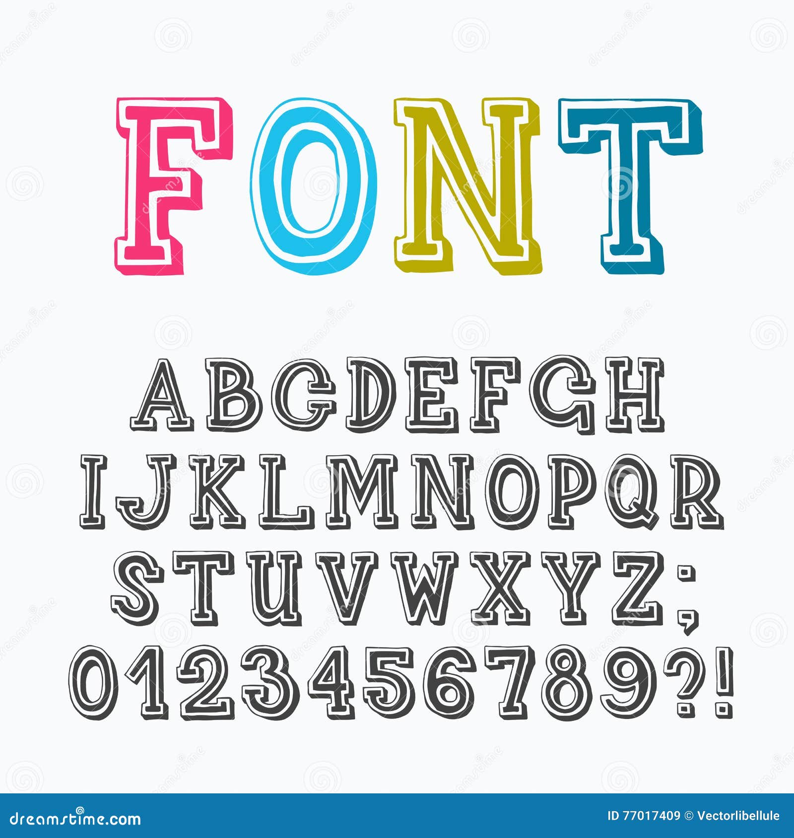 Hand Written Serif Latin Font Stock Vector - Illustration of lettering ...