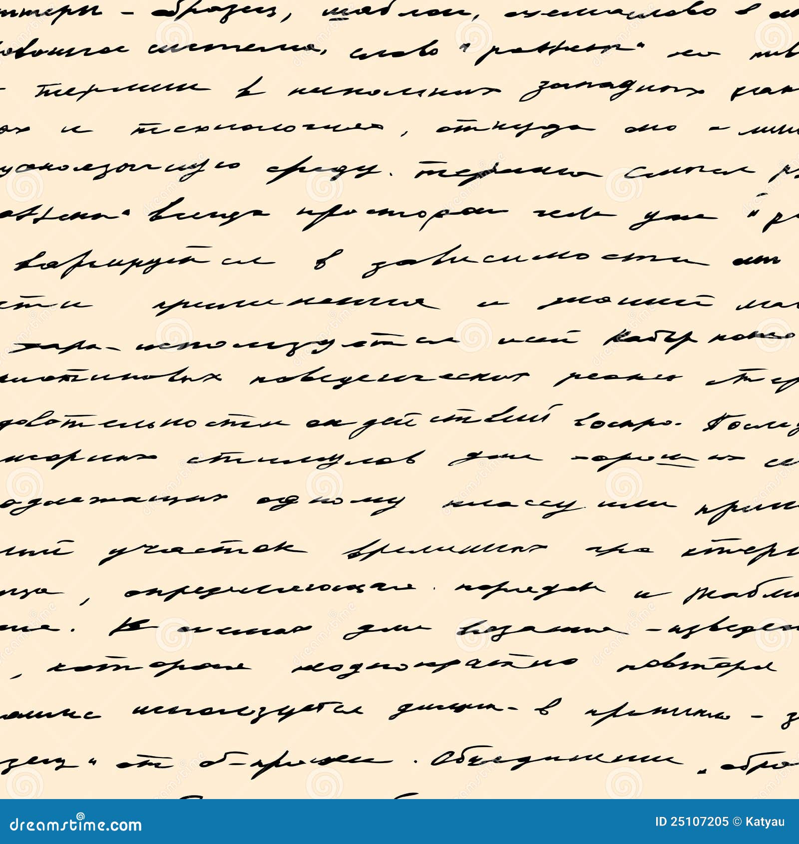 Hand Written Text. Vector Seamless Background Stock Illustration ...