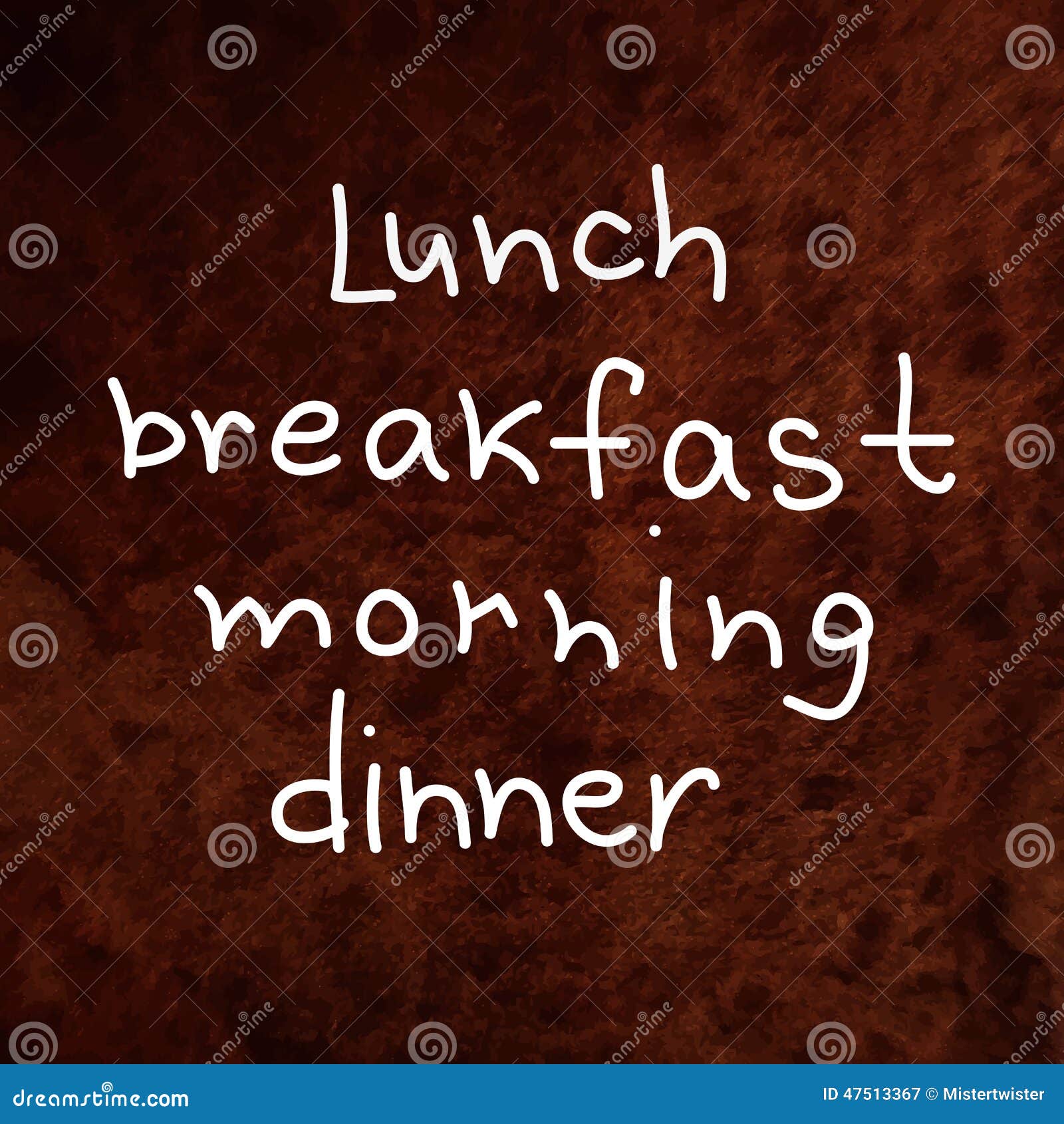 Hand Written Words. Lunch, Breakfast, Morning, Stock Vector ...