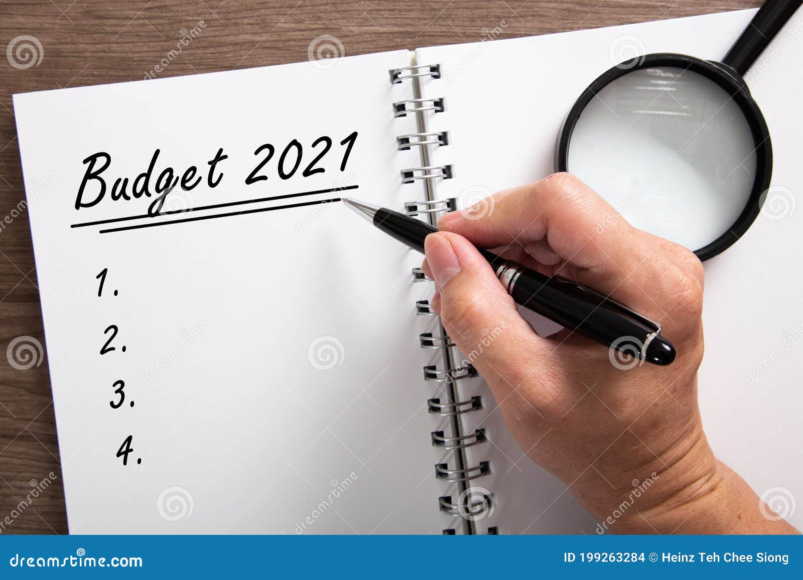Hand Writting BUDGET 2021 . Planning Notes Writing Concepts Stock Photo ...