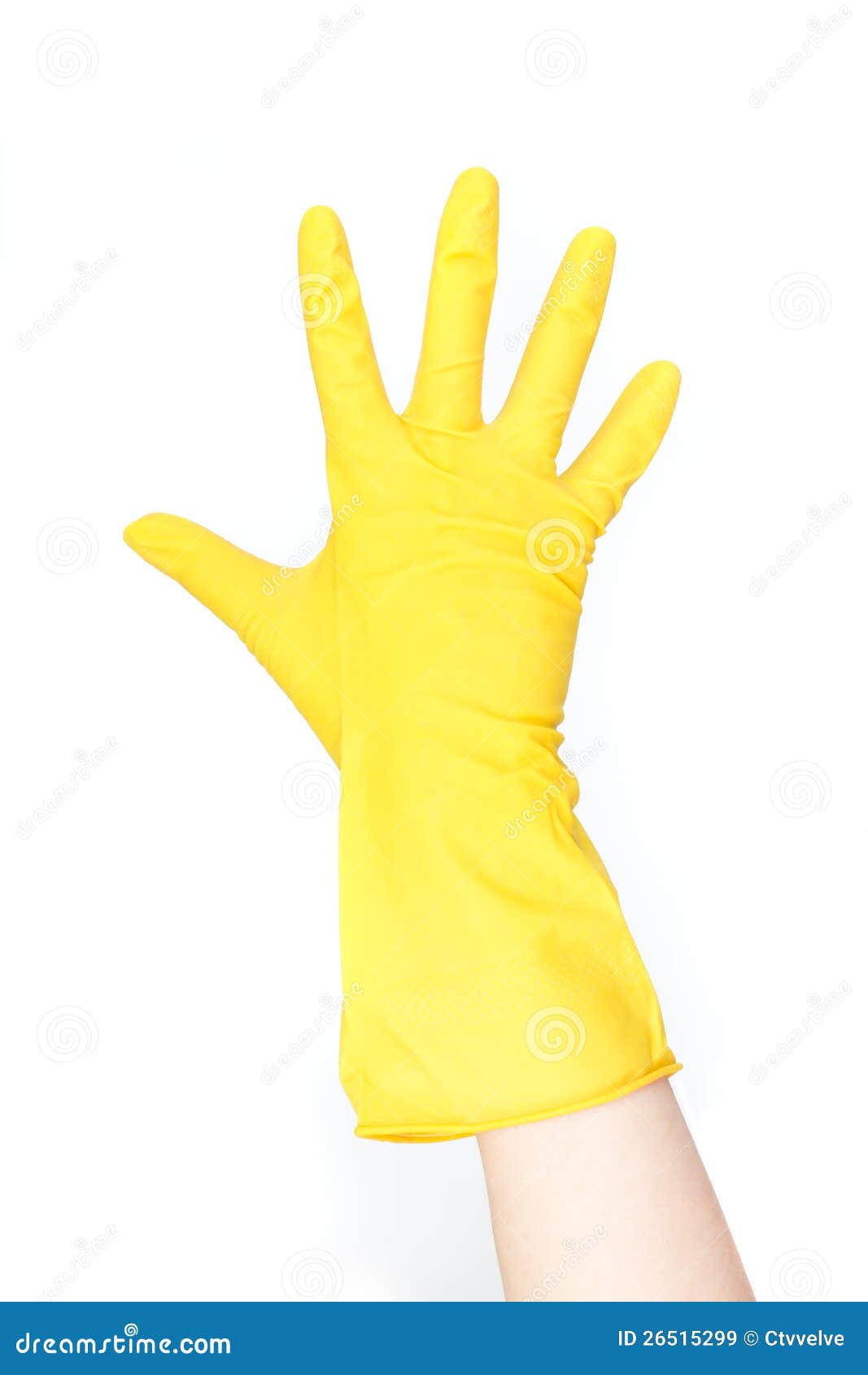 Hand with yellow glove stock image. Image of industry - 26515299