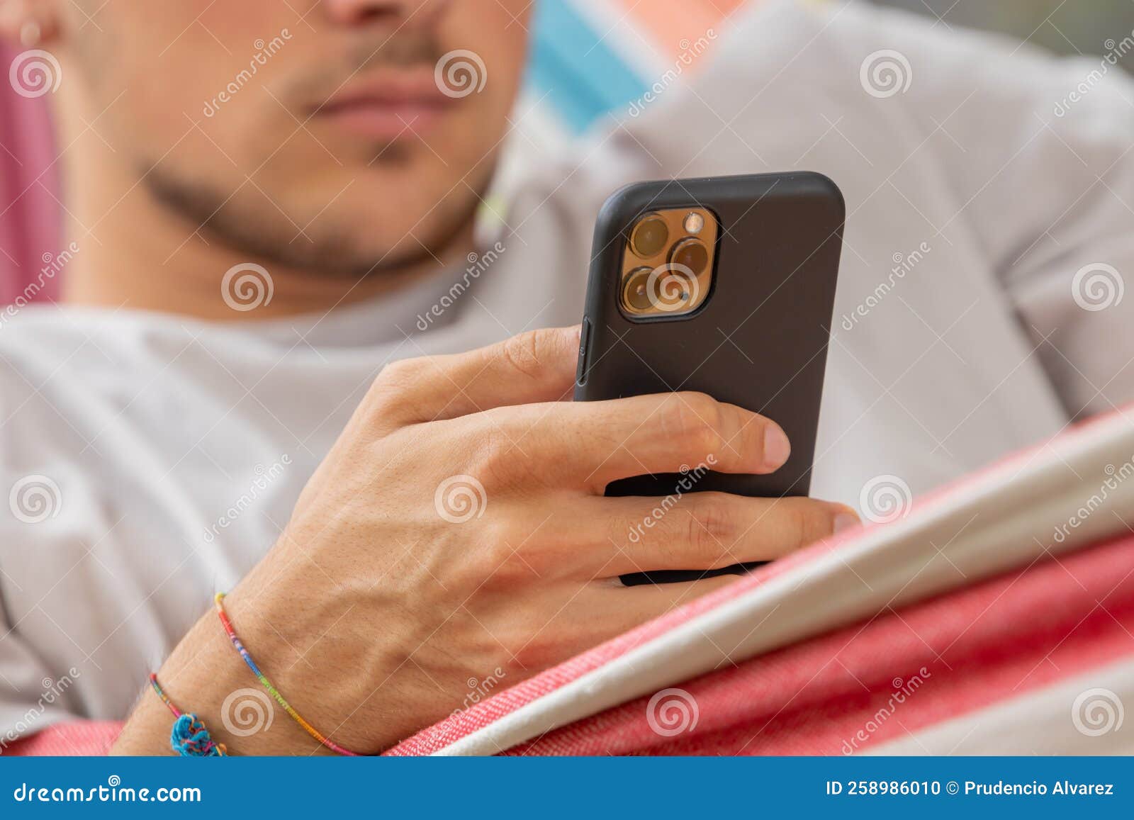Hand of Young Man with Mobile Stock Photo - Image of hand, social ...