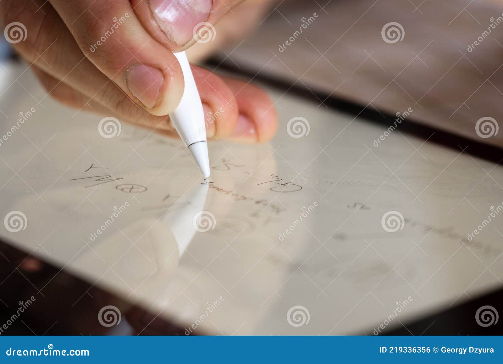 Hand of a Young Mathematics Scientist Writing Math Formulas on a ...