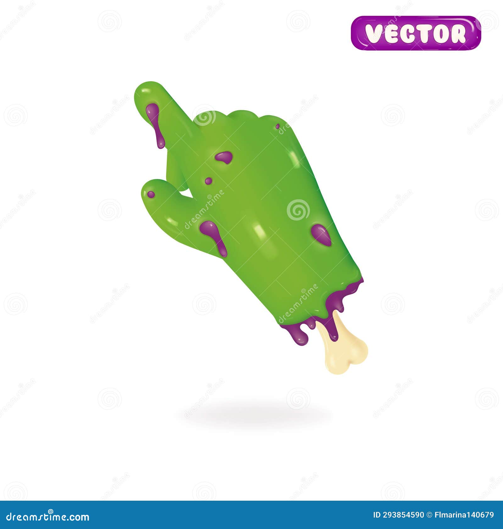 Hand Zombie Finger Pointer. Realistic 3d Design. Different Hand ...