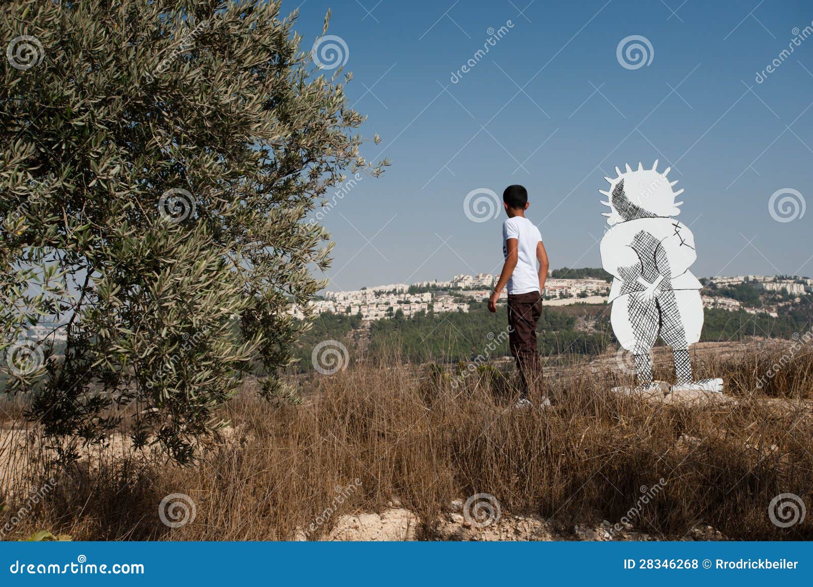 Handala and boy editorial stock photo. Image of walaja - 28346268