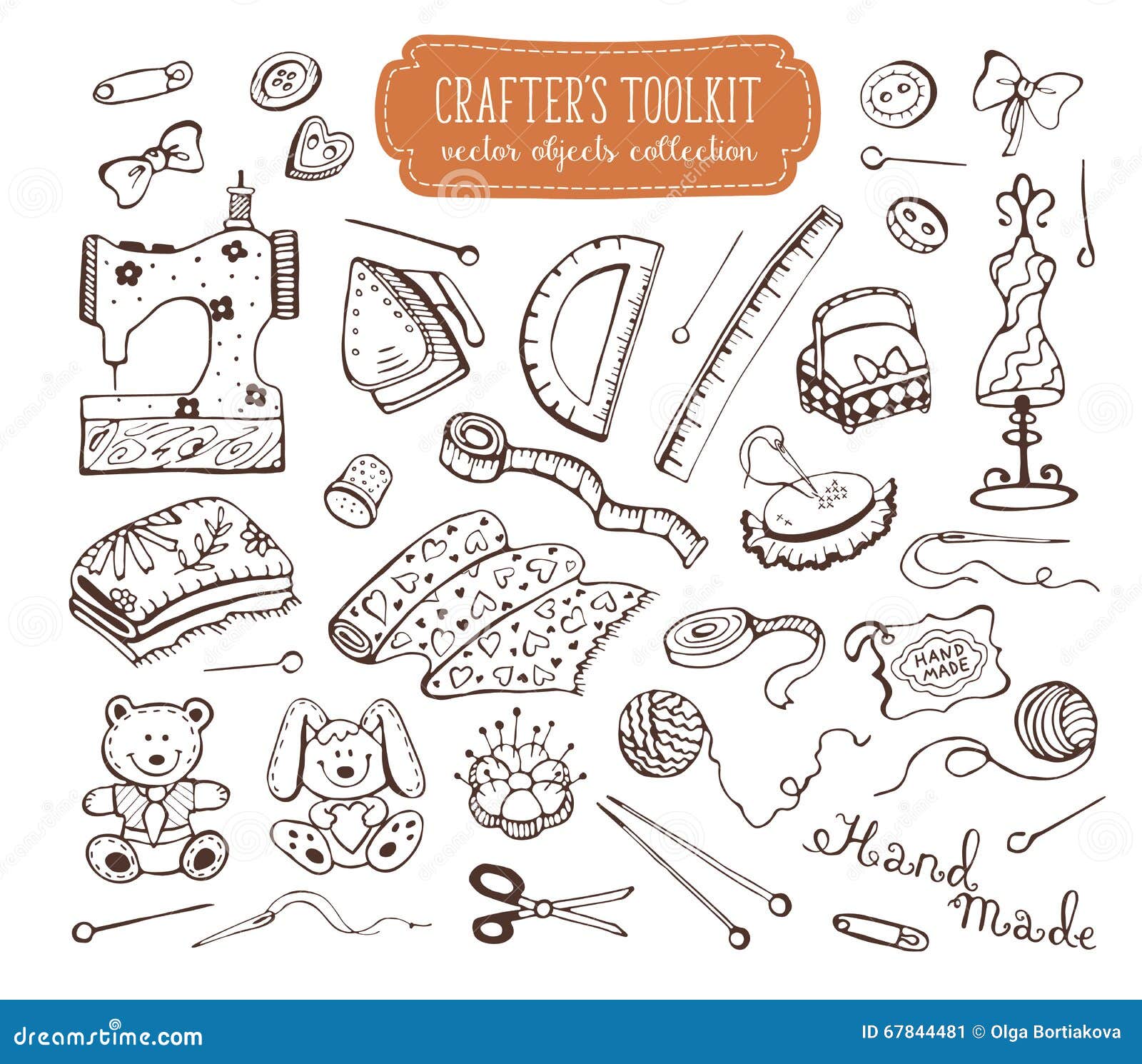 In Handarbeit Machen Des Werkzeugsatzes Vektor Abbildung - Illustration ...