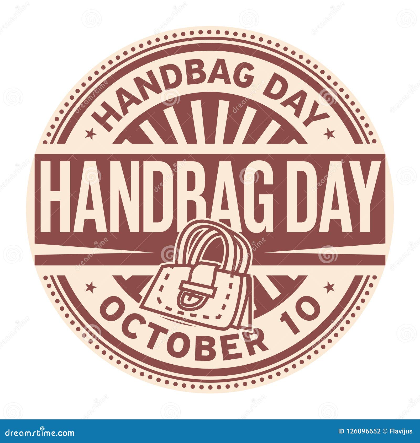Handbag Day, October 10 stock vector. Illustration of elegance - 126096652