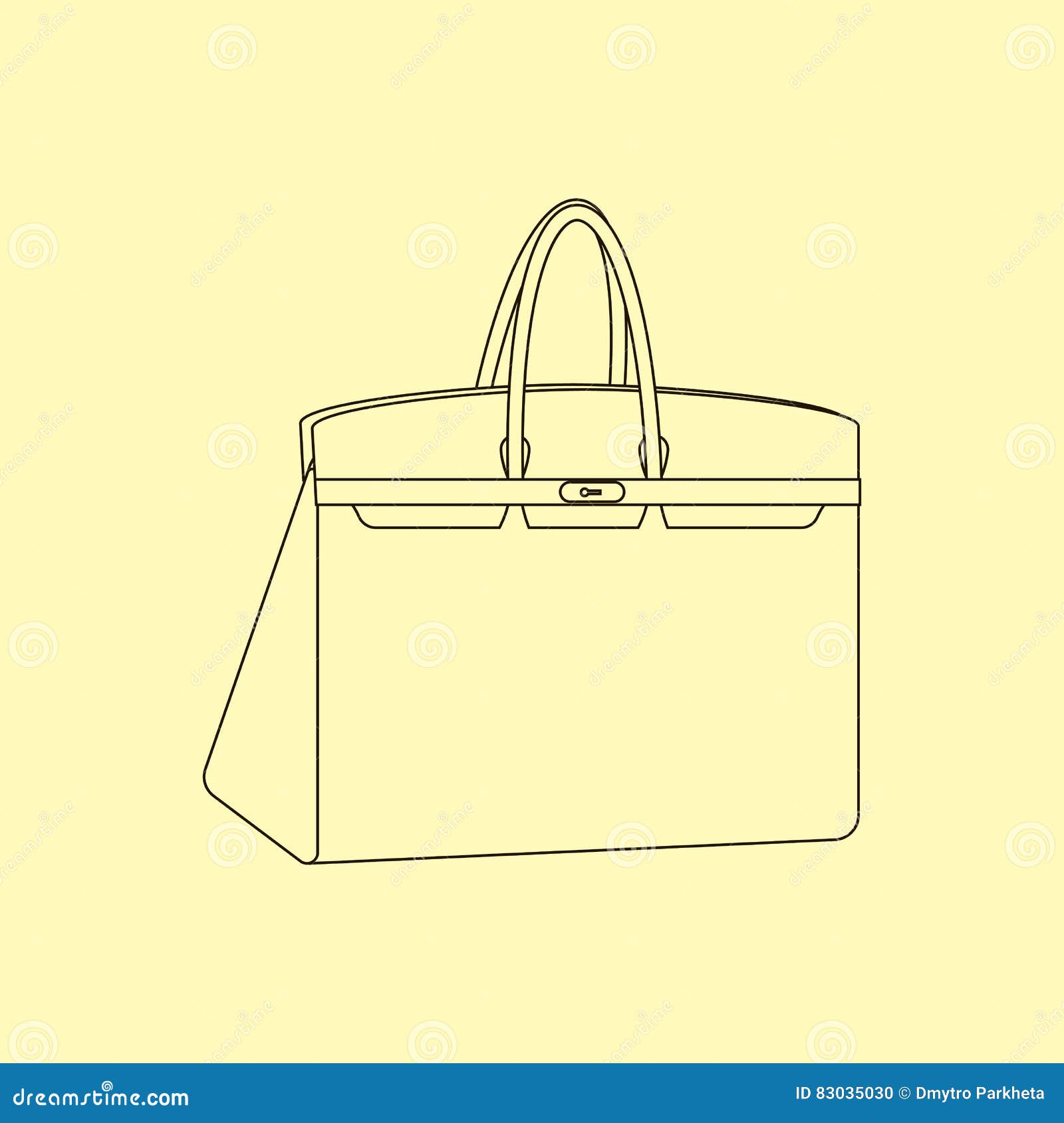 Handbag vector icon stock vector. Illustration of material - 83035030