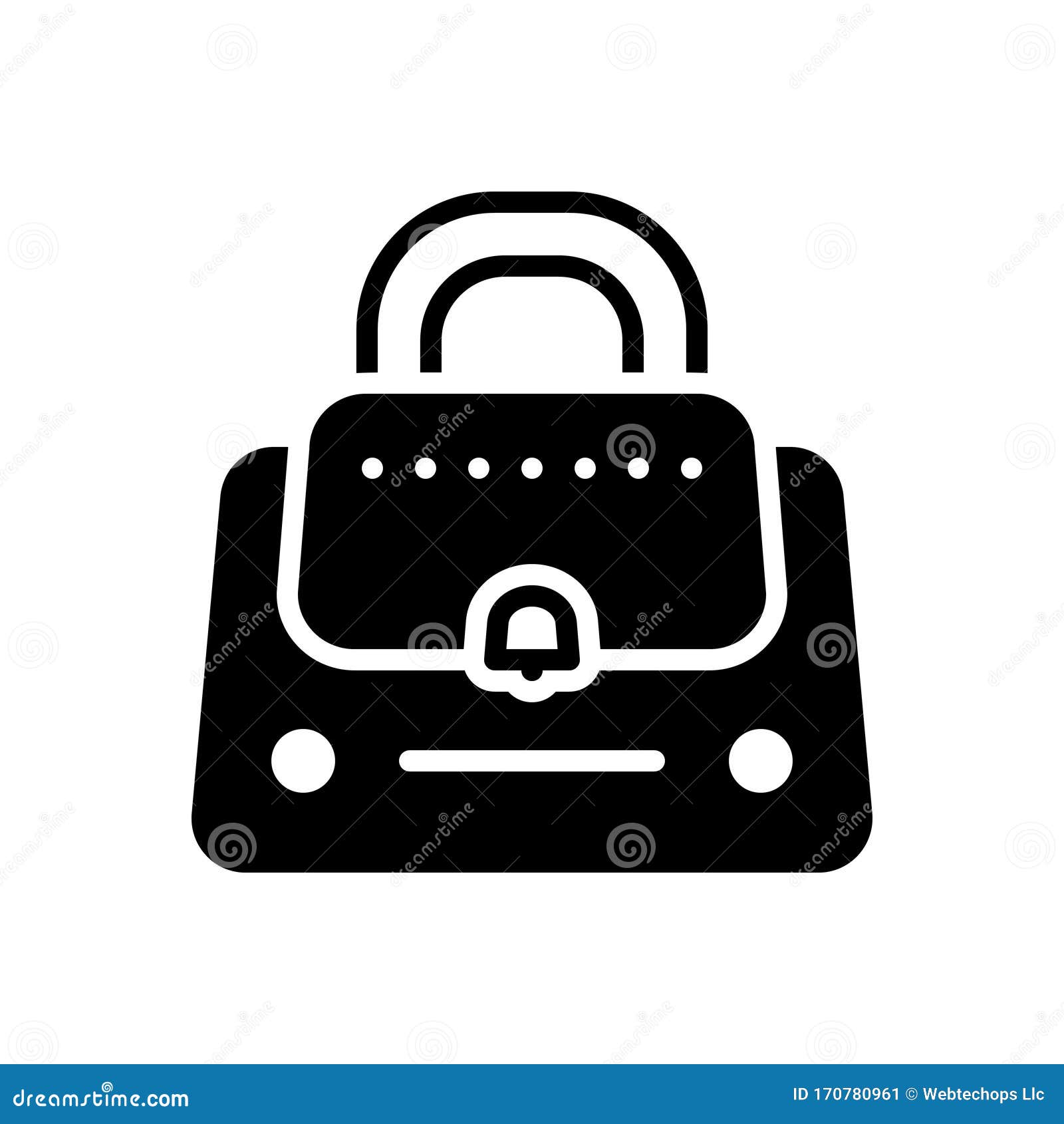 Black Solid Icon for Handbags, Purse and Female Stock Vector ...