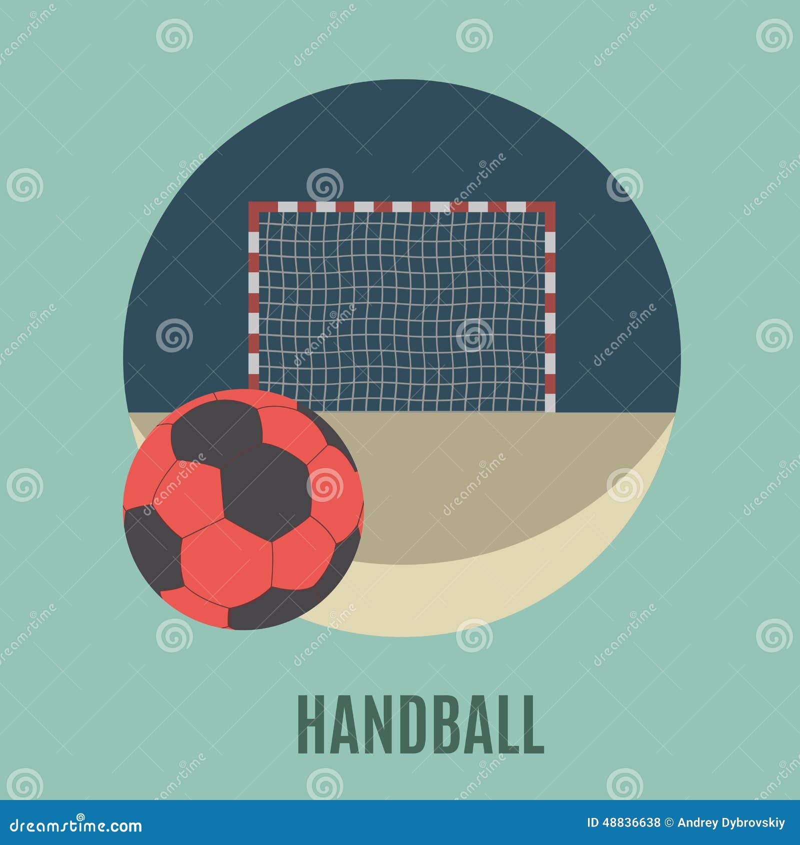 Handbal vector illustratie. Illustration of pictogram - 48836638