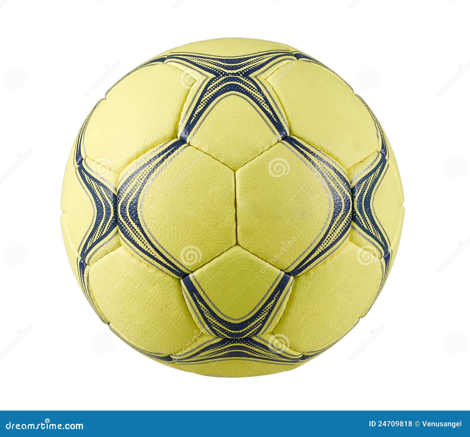 Handball Ball Laying On The 9 Meters Dotted Line Stock Photography ...